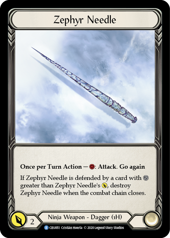 Zephyr Needle (CRU) #CRU051 | Dragon Shield Flesh and Blood Card Manager