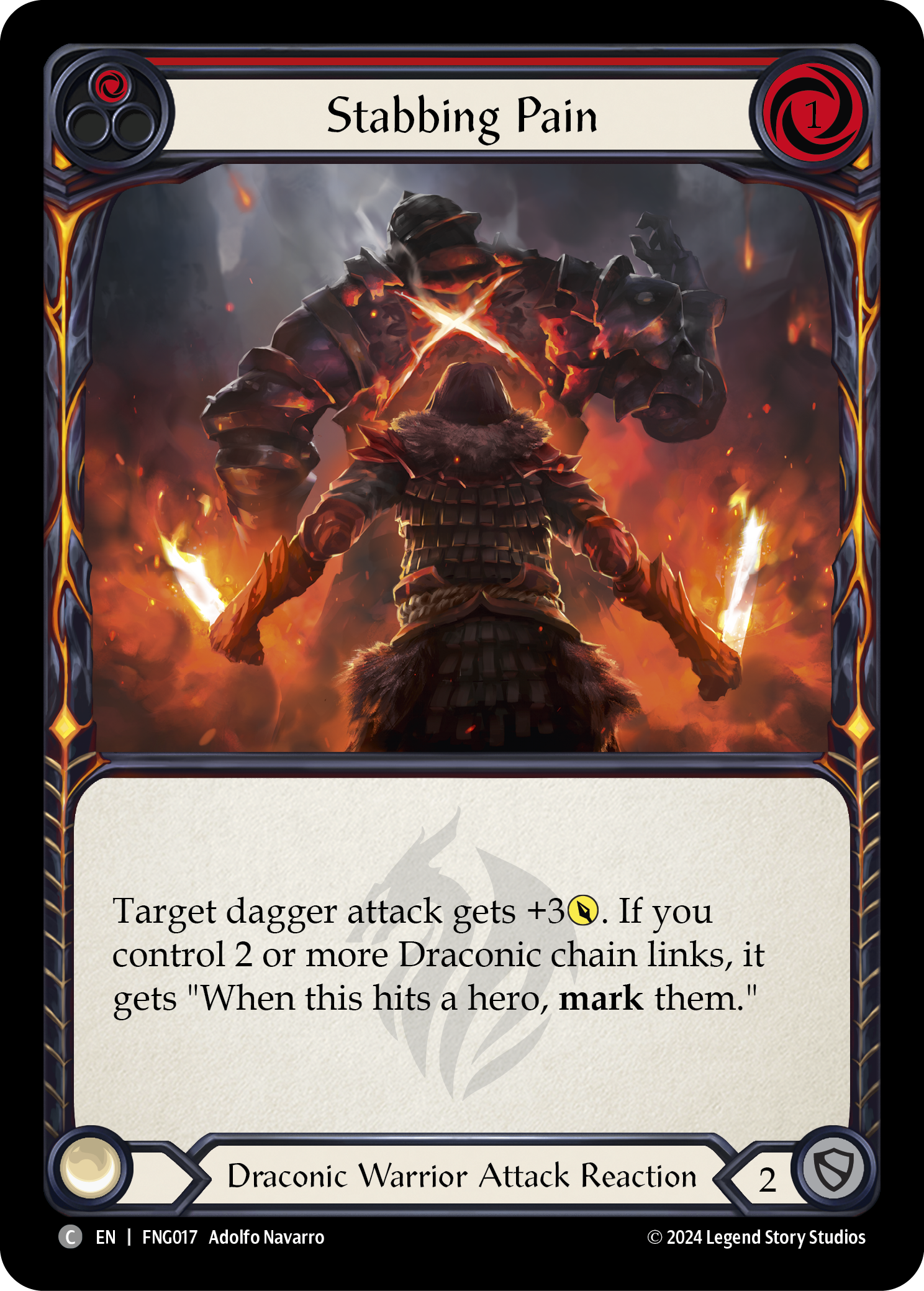 Stabbing Pain (Red) (HNT-BD) #FNG017 | Dragon Shield Flesh and Blood ...