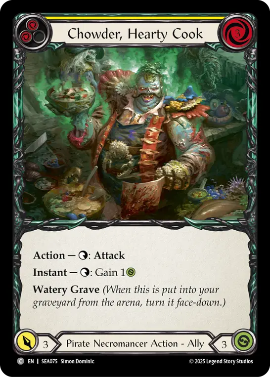Chowder, Hearty Cook (SEA) #SEA075 | Dragon Shield Flesh and Blood Card ...