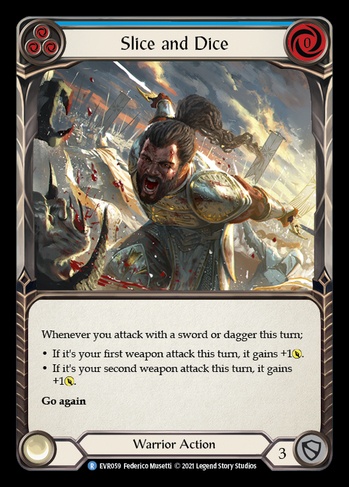 Slice and Dice (Blue) (EVR) #EVR059 | Dragon Shield Flesh and Blood ...