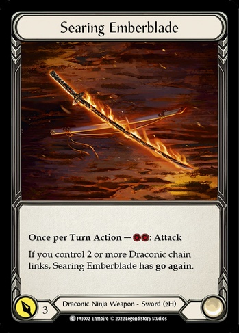 Searing Emberblade (FAI) #FAI002 | Dragon Shield Flesh and Blood Card ...