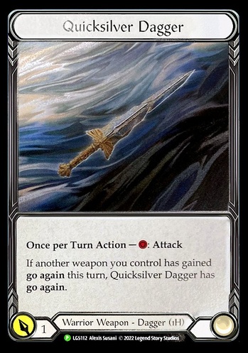 Quicksilver Dagger (LGS) #LGS112 | Dragon Shield Flesh and Blood Card Manager