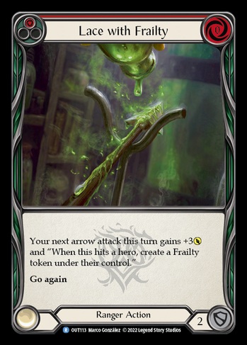 Lace with Frailty (Red) (OUT) #OUT113 | Dragon Shield Flesh and Blood ...