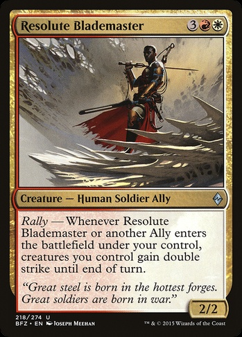 Resolute Blademaster (BFZ) #218 | Dragon Shield MTG Card Manager