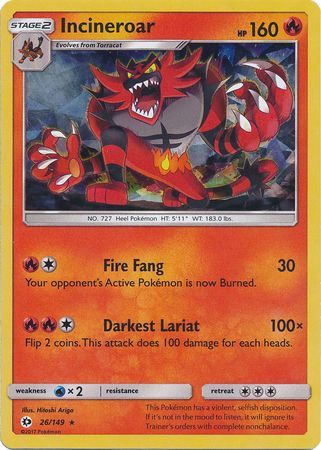 Incineroar (SUM-X) #26cracked | Dragon Shield Poké TCG Card Manager