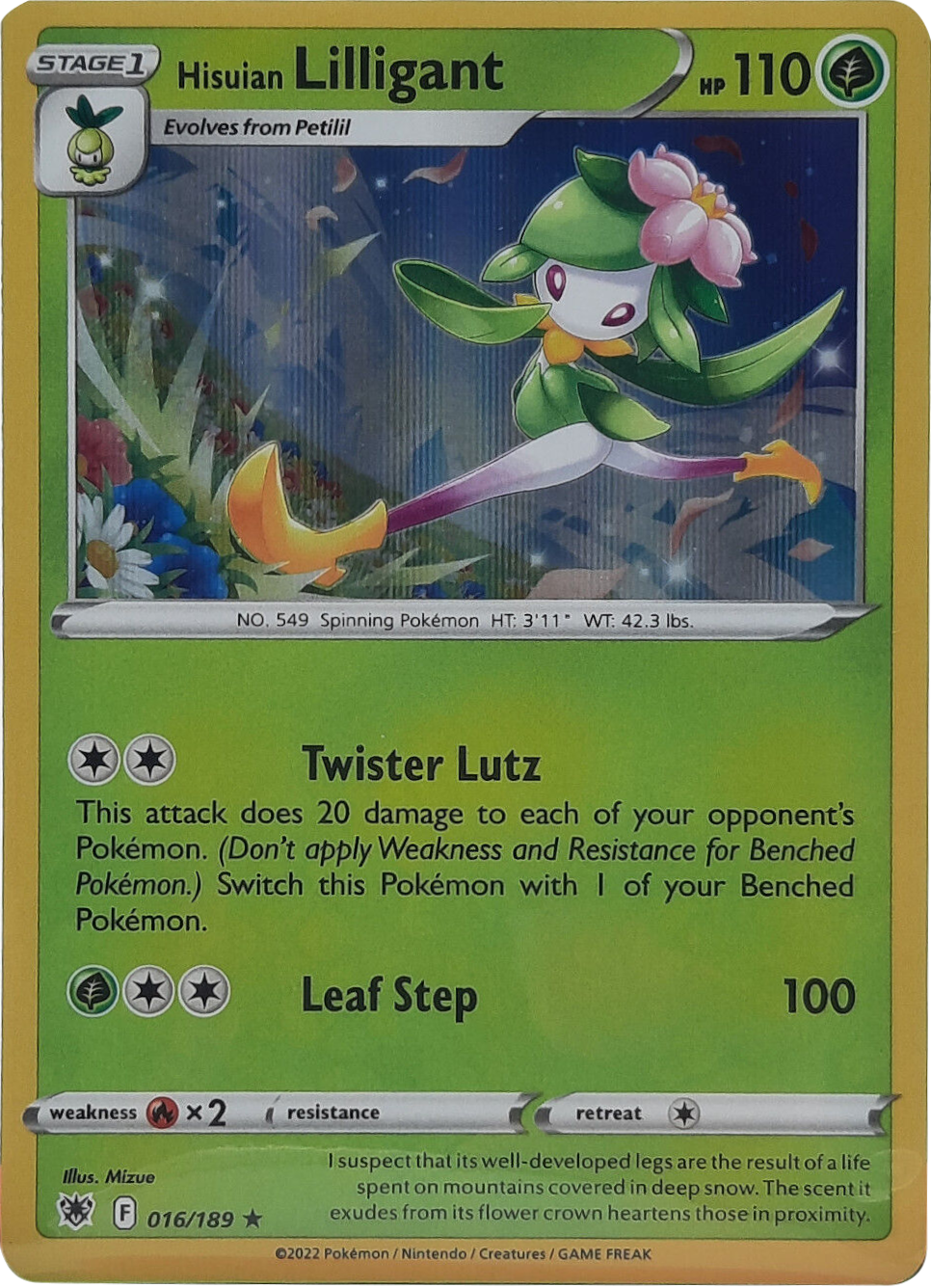 Hisuian Lilligant (ASR) #016 | Dragon Shield Poké TCG Card Manager