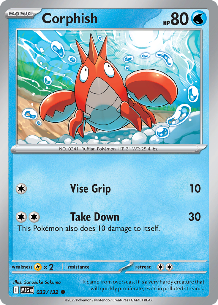 Corphish (MEG) #033 | Dragon Shield Poké TCG Card Manager