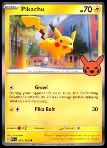 Pikachu (TOT23) #062 | Dragon Shield Poké TCG Card Manager