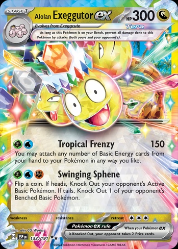 Alolan Exeggutor ex (SSP) #133/191 | Dragon Shield Poké TCG Card Manager