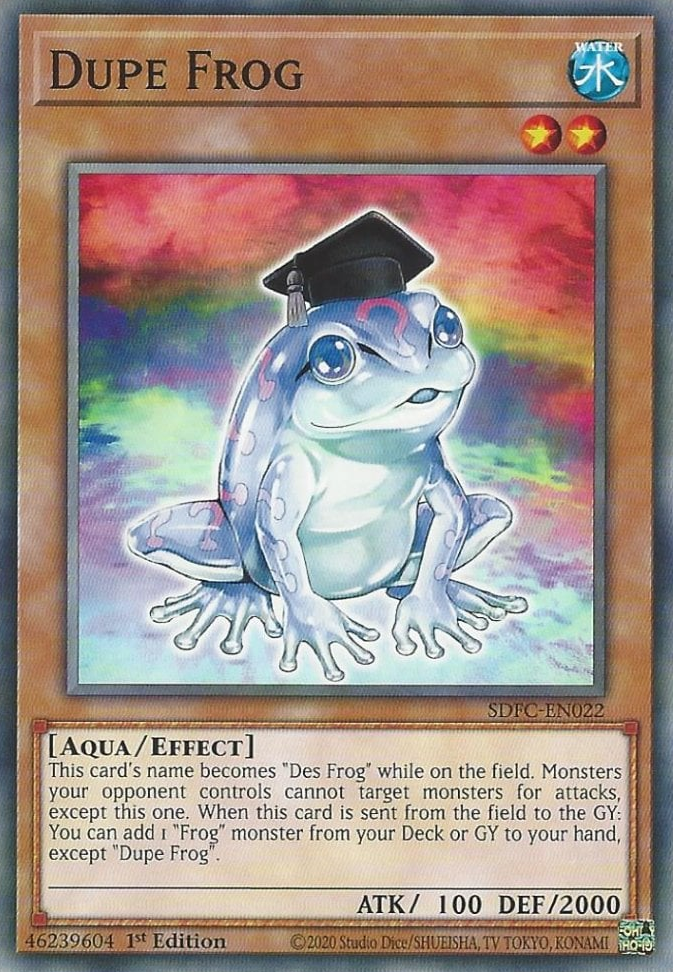 Dupe Frog (SDFC) #SDFC-EN022 | Dragon Shield Yu-Gi-Oh! Card Manager