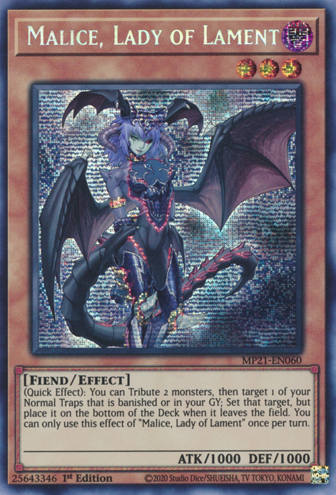 Malice, Lady of Lament (MP21) #MP21-EN060 | Dragon Shield Yu-Gi-Oh ...