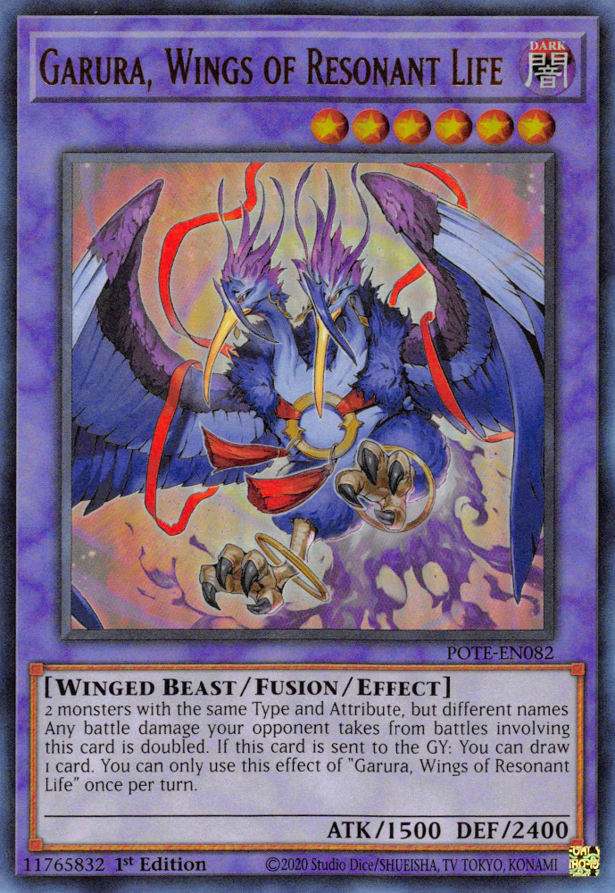 Garura, Wings of Resonant Life (POTE) #POTE-EN082 | Dragon Shield Yu-Gi ...