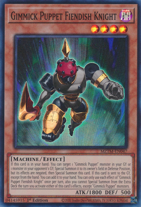 Gimmick Puppet Fiendish Knight (MZTM) #MZTM-EN047 | Dragon Shield Yu-Gi ...