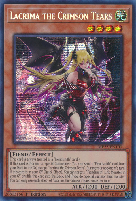 Lacrima the Crimson Tears (MP25) #MP25-EN100 | Dragon Shield Yu-Gi-Oh! Card Manager