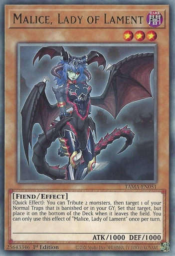 Malice, Lady of Lament (TAMA) #TAMA-EN051 | Dragon Shield Yu-Gi-Oh ...