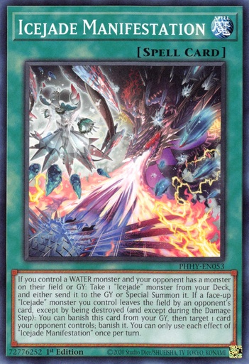 Icejade Manifestation (PHHY) #PHHY-EN053 | Dragon Shield Yu-Gi-Oh! Card ...