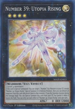 Number 39: Utopia Rising (MAZE) #MAZE-EN021 | Dragon Shield Yu-Gi-Oh ...