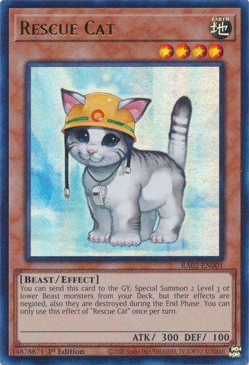 Rescue Cat (RA02) #RA02-EN001 | Dragon Shield Yu-Gi-Oh! Card Manager