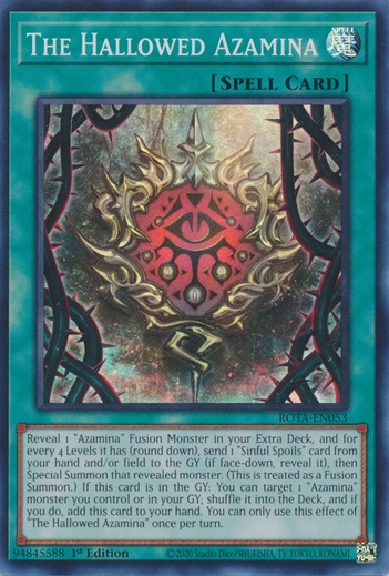 The Hallowed Azamina (ROTA) #ROTA-EN053 | Dragon Shield Yu-Gi-Oh! Card ...