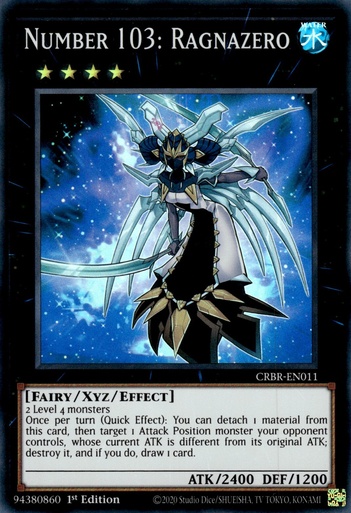 Number 103: Ragnazero (CRBR) #CRBR-EN011 | Dragon Shield Yu-Gi-Oh! Card ...