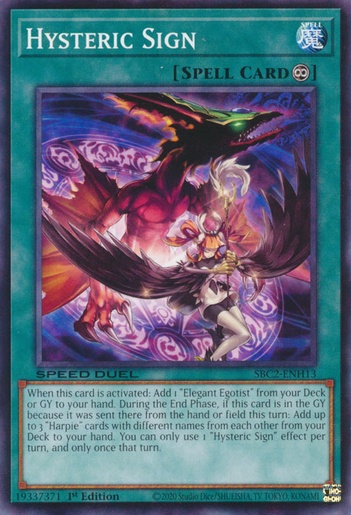 Hysteric Sign (SBC2) #SBC2-ENH13 | Dragon Shield Yu-Gi-Oh! Card Manager