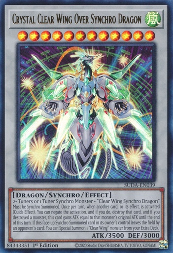 Crystal Clear Wing Over Synchro Dragon (SUDA) #SUDA-EN039 | Dragon ...