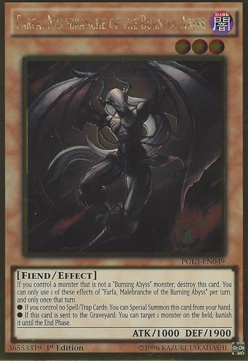 Farfa, Malebranche of the Burning Abyss (PGL3) #PGL3-EN049 | Dragon Shield Yu-Gi-Oh! Card Manager